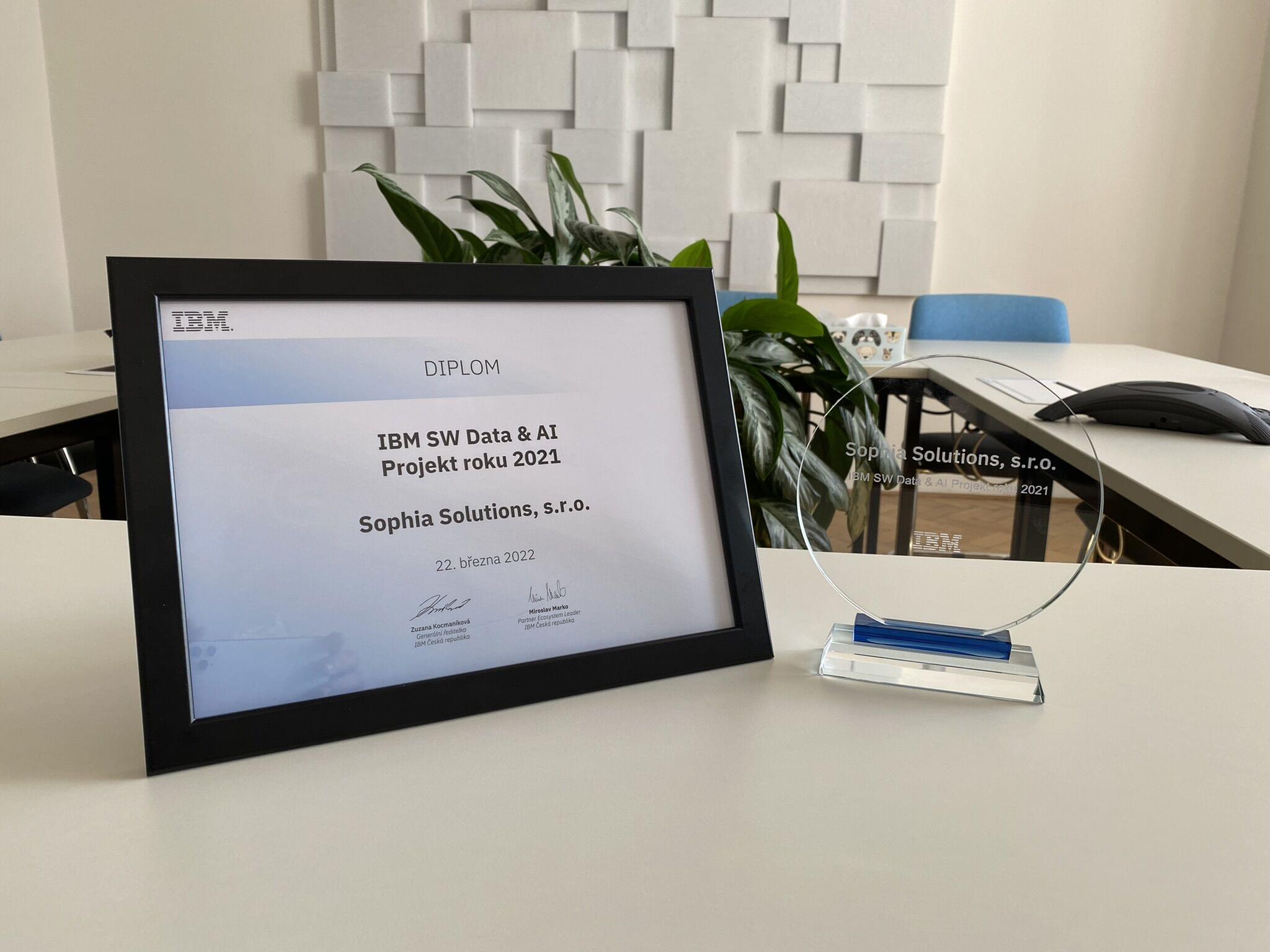 IBM Award - Project of 2021 /Sophias